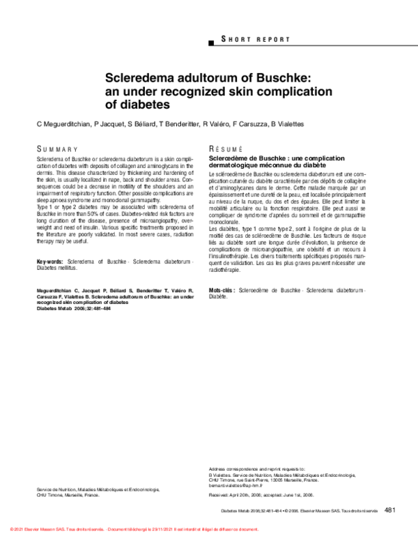 (PDF) Scleredema adultorum of Buschke: an under recognized skin ...