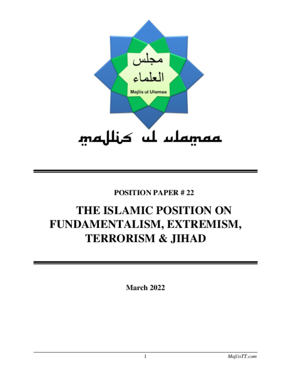 (PDF) The Islamic Position on Fundamentalism, Extremism, Terrorism and ...