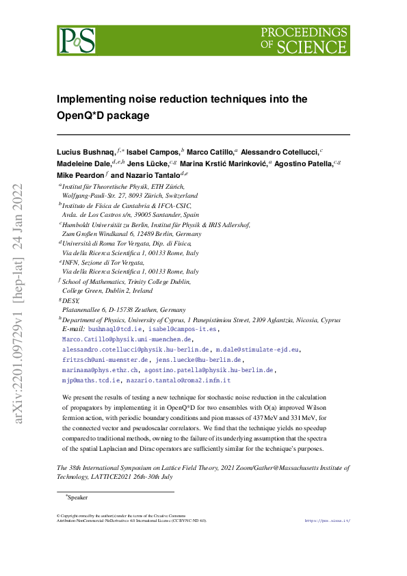 (PDF) Implementing noise reduction techniques into theOpenQ*D package