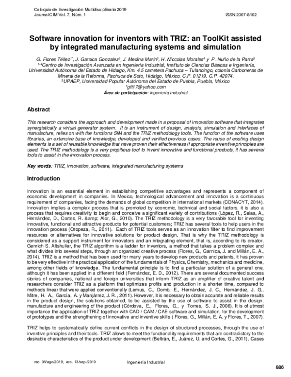 (PDF) Software innovation for inventors with TRIZ: an ToolKit assisted ...