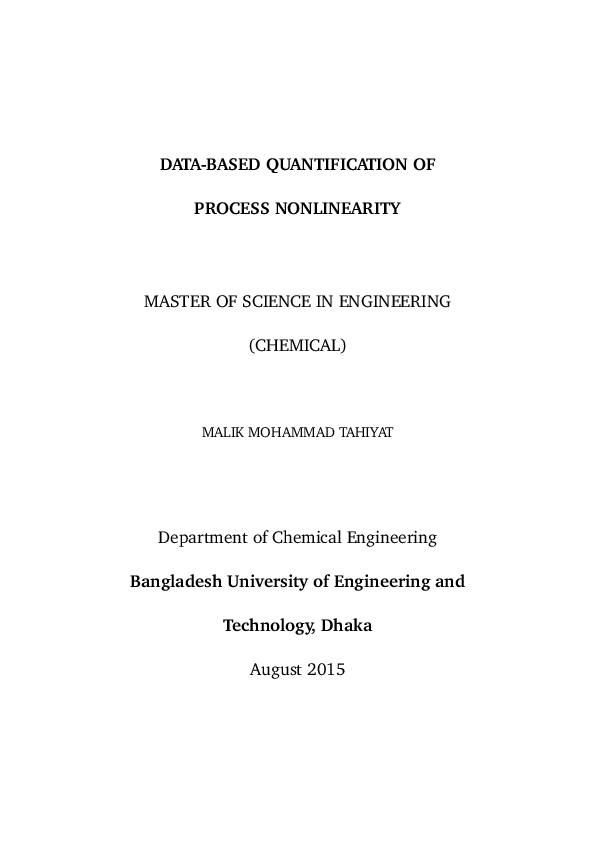 (PDF) Data-based quantification of process nonlinearity
