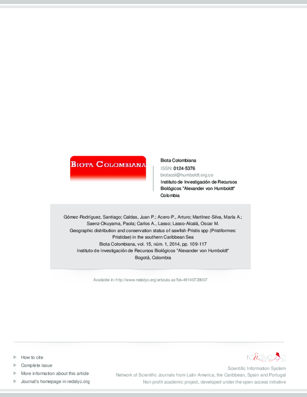 (PDF) Geographic distribution and conservation status of sawfish ...