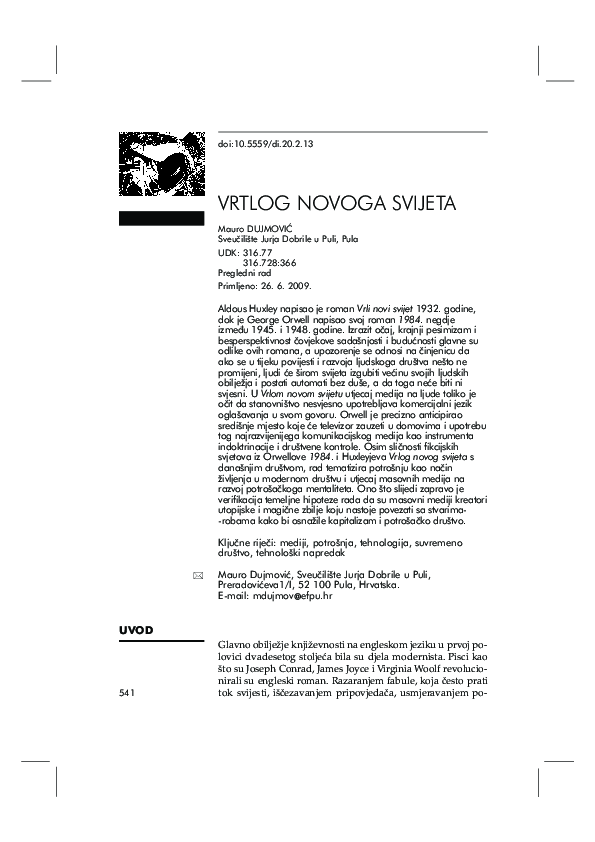 (PDF) Vrtlog Novoga Svijeta