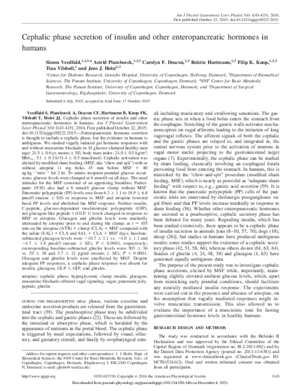 (PDF) Cephalic phase secretion of insulin and other entero-pancreatic ...
