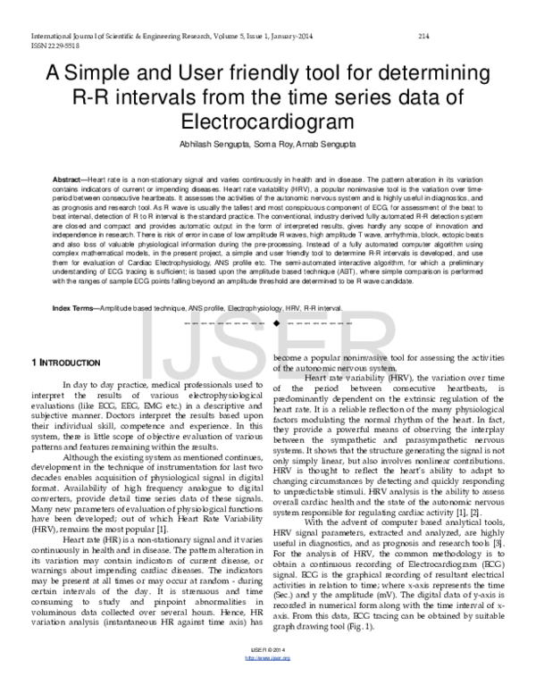 (PDF) A Simple and User friendly tool for determining R-R intervals ...
