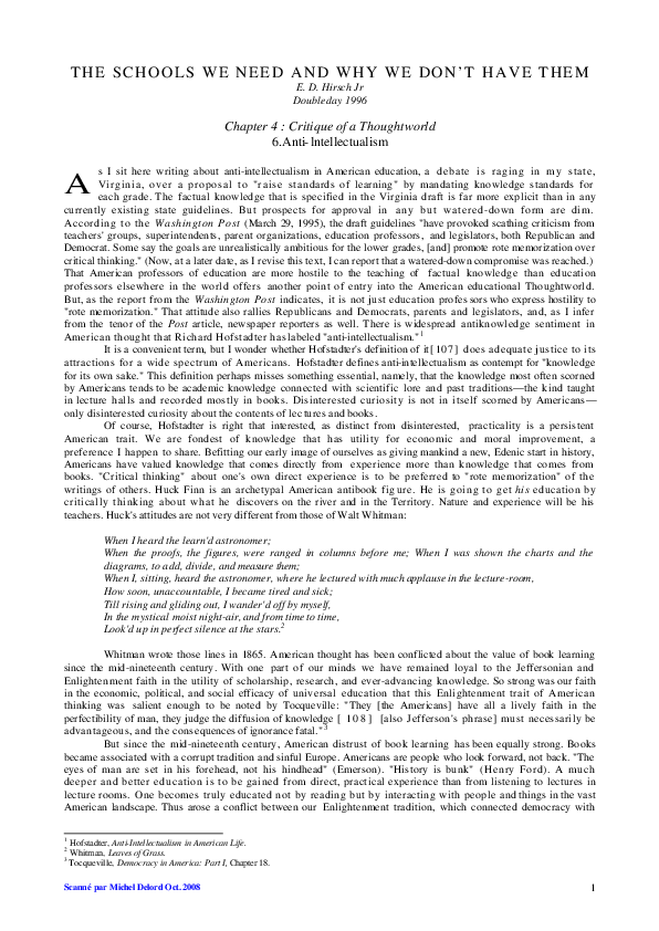 (PDF) The schools we need and why we don't have them