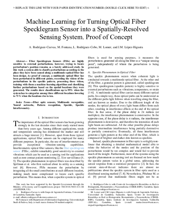 (PDF) Machine Learning for Turning Optical Fiber Specklegram Sensor ...