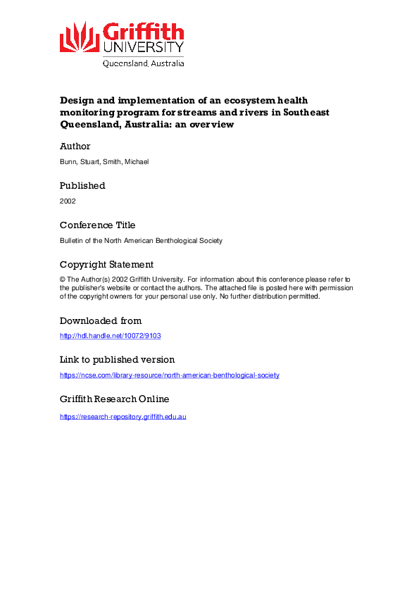 (PDF) Design and implementation of an ecosystem health monitoring ...