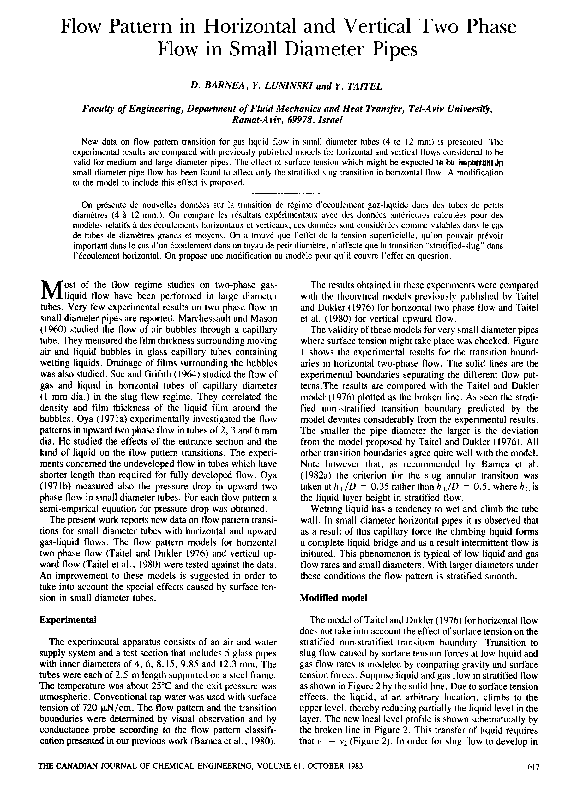 (PDF) Flow pattern in horizontal and vertical two phase flow in small ...