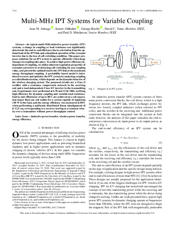 (PDF) Multi-MHz IPT Systems for Variable Coupling