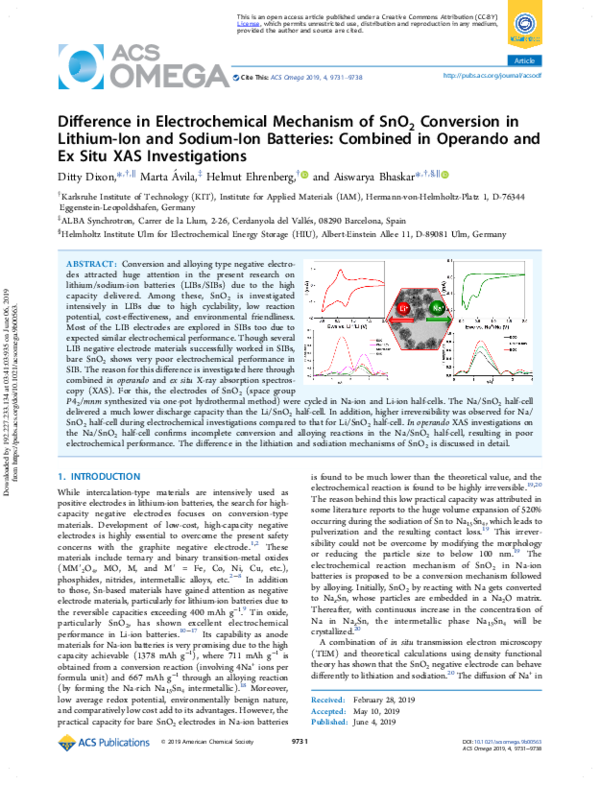 (PDF) Difference in Electrochemical Mechanism of SnO2 Conversion in ...