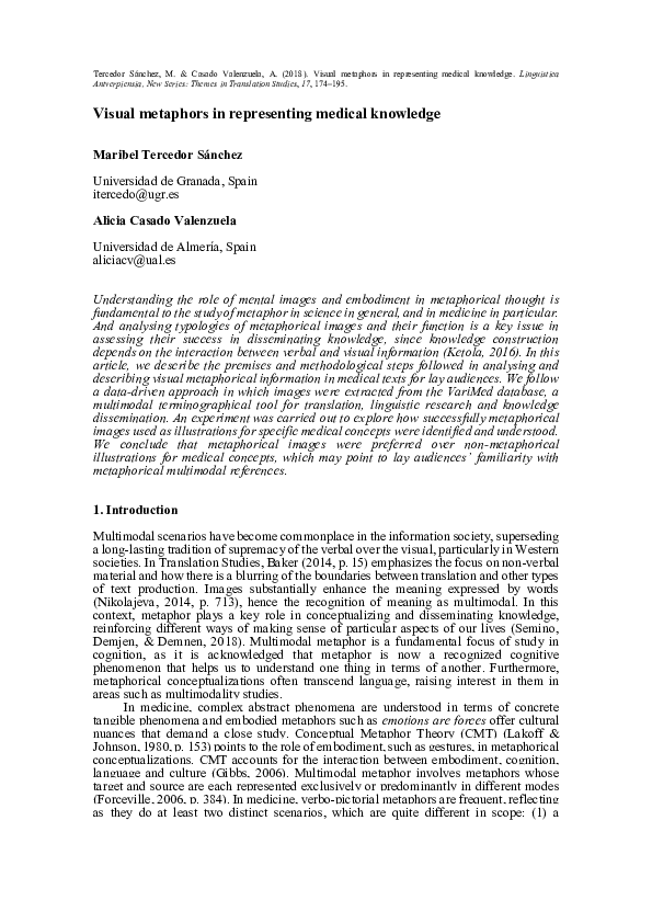 (PDF) Visual metaphors in medical knowledge representation