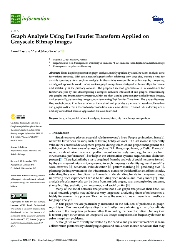 (PDF) Graph Analysis Using Fast Fourier Transform Applied on Grayscale Bitmap Images