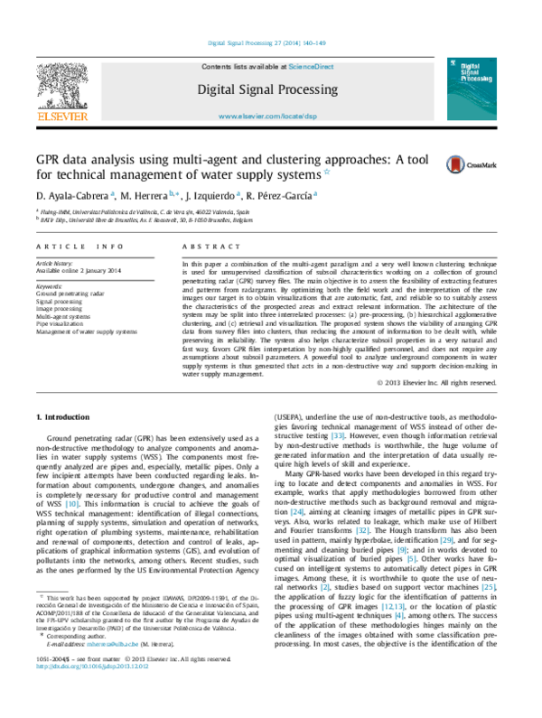 Pdf Gpr Data Analysis Using Multi Agent And Clustering Approaches A