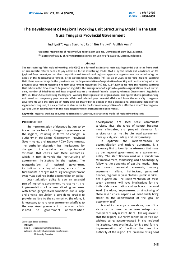 (PDF) The Development of Regional Working Unit Structuring Model in the ...