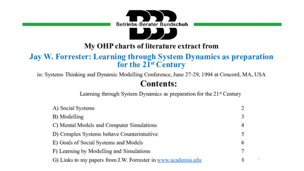 (PDF) my OHP charts from Jay W. Forrester: Learning through System ...