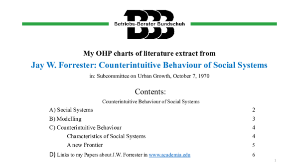 (PDF) my OHP charts of Jay W. Forrester: Counterintuitive Behaviour of ...