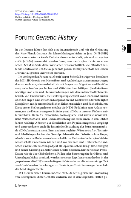 (PDF) Forum: Genetic History