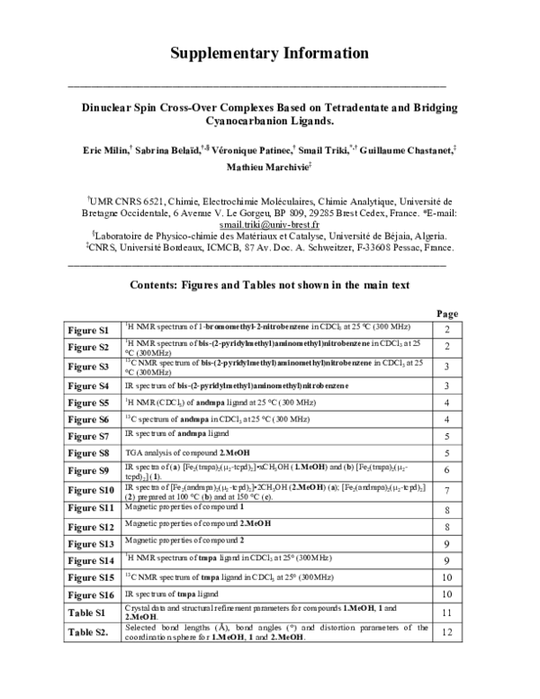 (PDF) Dinuclear Spin-Crossover Complexes Based on Tetradentate and Bridging Cyanocarbanion Ligands