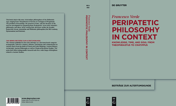 (PDF) Peripatetic Philosophy in Context: Knowledge, Time, and Soul from ...