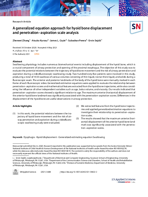 (PDF) A generalized equation approach for hyoid bone displacement and ...
