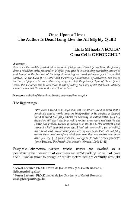 (PDF) Emancipation of Characters in Once Upon a Time