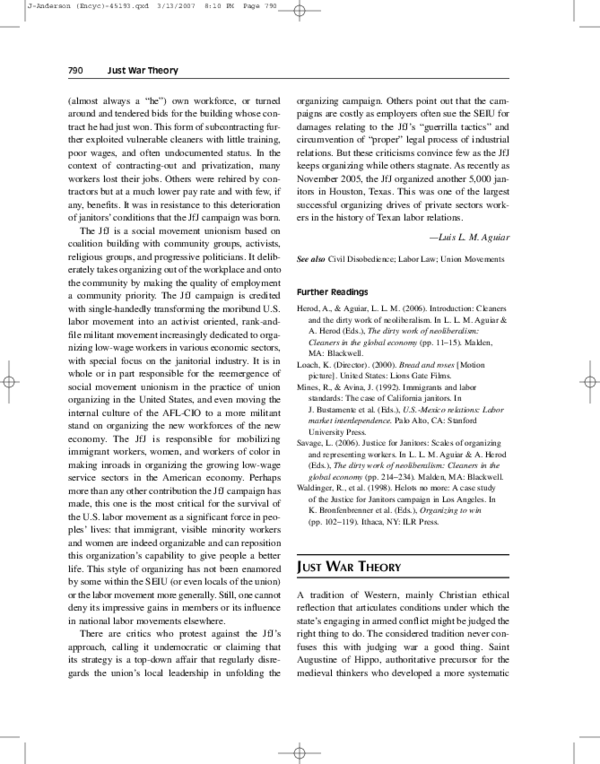 (PDF) Just War Theory