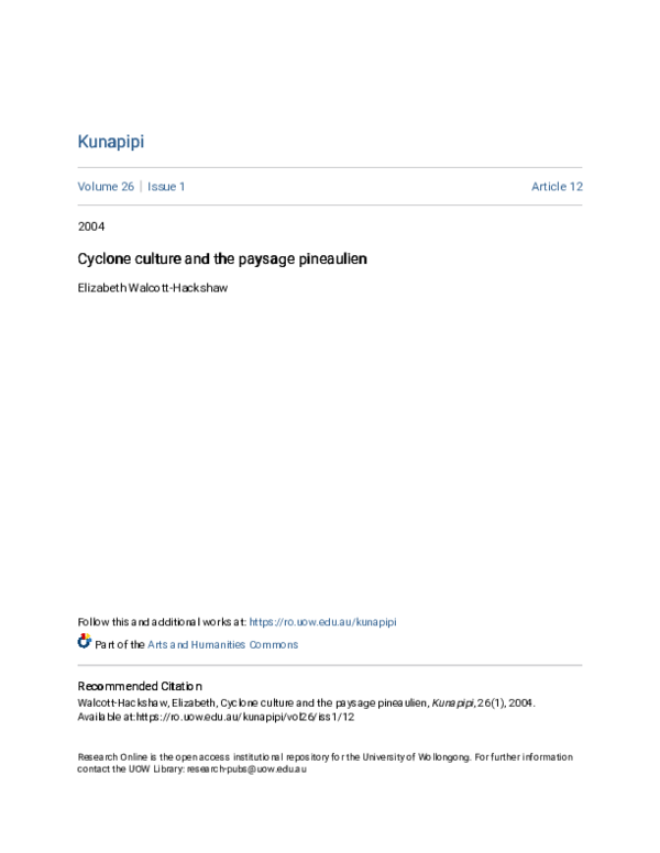 (PDF) ELIZABETH WALCOTT-HACKSHAW Cyclone Culture and | Elizabeth ...