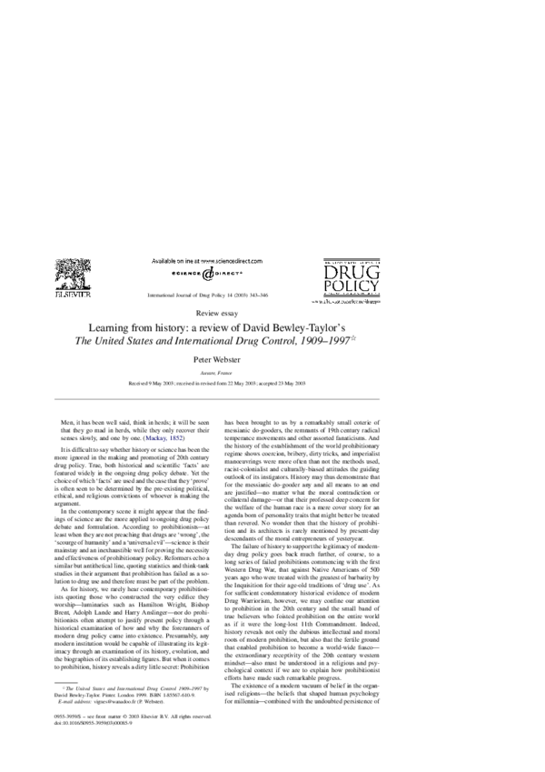 (PDF) Learning from history: a review of David Bewley-Taylor’s The ...