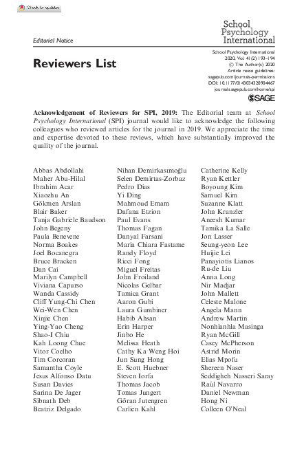 (PDF) Reviewers List