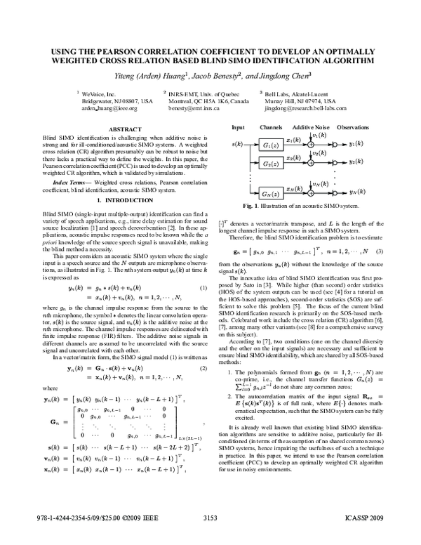 Pdf Using The Pearson Correlation Coefficient To Develop An Optimally