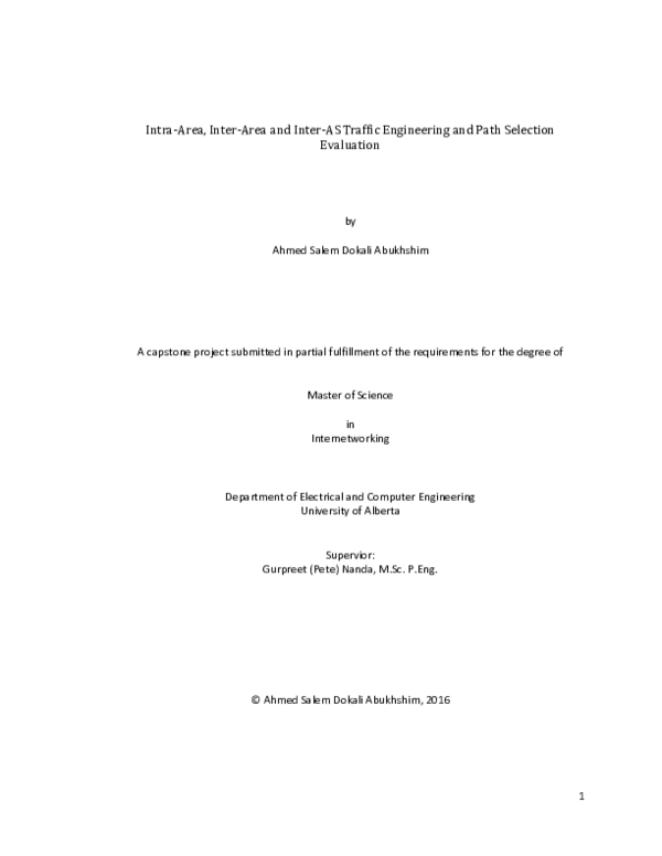 (PDF) Intra-Area, Inter-Area and Inter-AS Traffic Engineering and Path ...