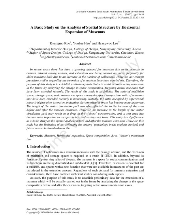 (PDF) A Basic Study on the Analysis of Spatial Structure by Horizontal ...