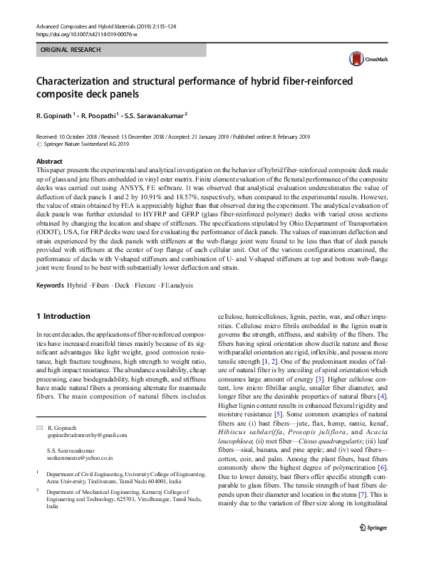 (PDF) Characterization and structural performance of hybrid fiber ...