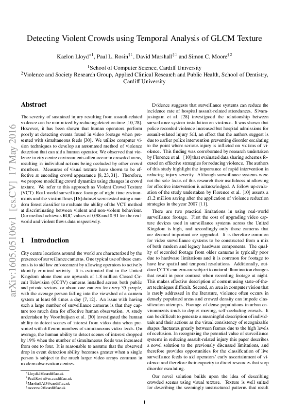 (PDF) Detecting Violent and Abnormal Crowd activity using Temporal Analysis of Grey Level Co ...