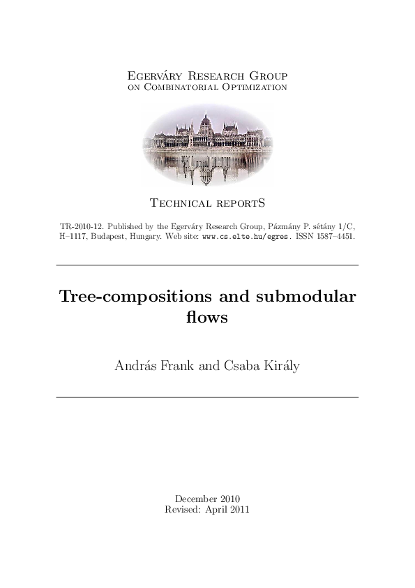 (PDF) Tree-compositions and submodular flows András Frank ? and Csaba Király