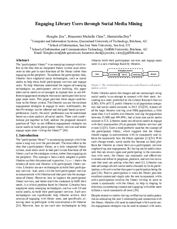 (PDF) Engaging Users through Social Media in Public Libraries