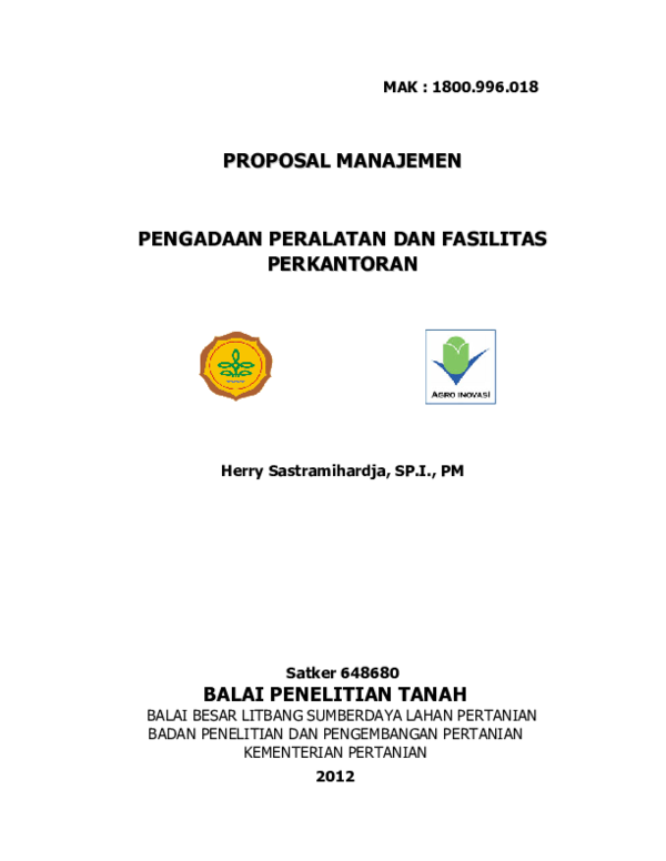 (PDF) Proposal Pengadaan Peralatan Fasilitas Perkantoran