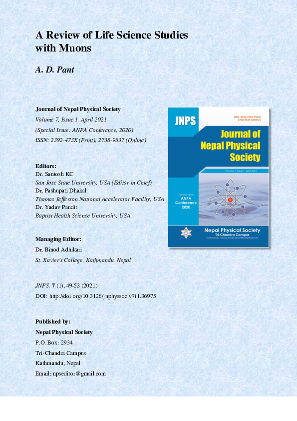 (PDF) A Review of Life Science Studies with Muons