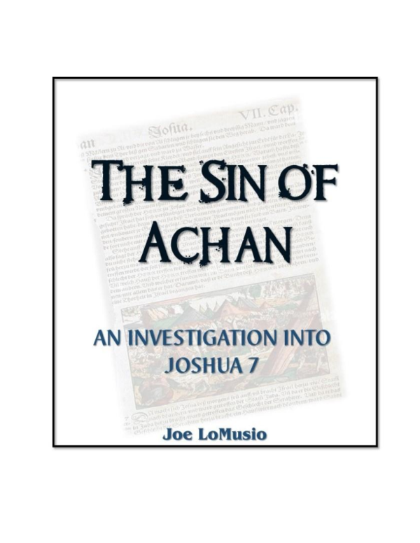 (PDF) The Sin of Achan: An Investigation into Joshua 7