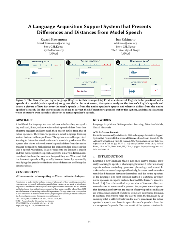 (PDF) A Language Acquisition Support System that Presents Differences ...