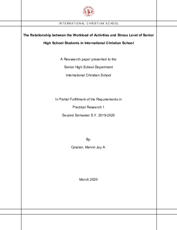 (DOC) The Relationship between the Workload of Activities and Stress ...