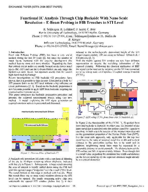 (PDF) Functional IC analysis through chip backside with nano scale ...