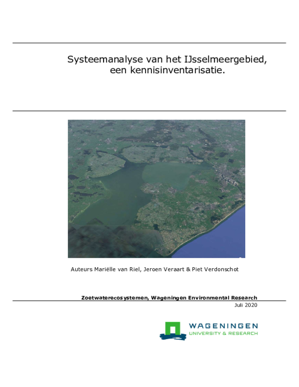 (PDF) Systeemanalyse van het IJsselmeergebied, een kennisinventarisatie