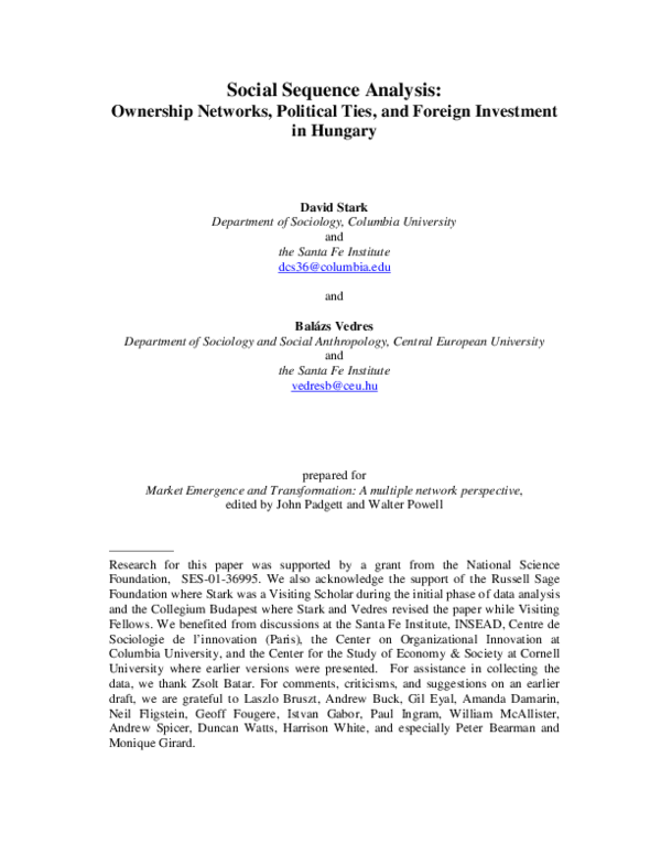 (PDF) 12. Social Sequence Analysis