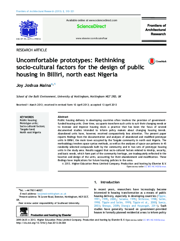 (PDF) Uncomfortable prototypes: Rethinking socio-cultural factors for ...
