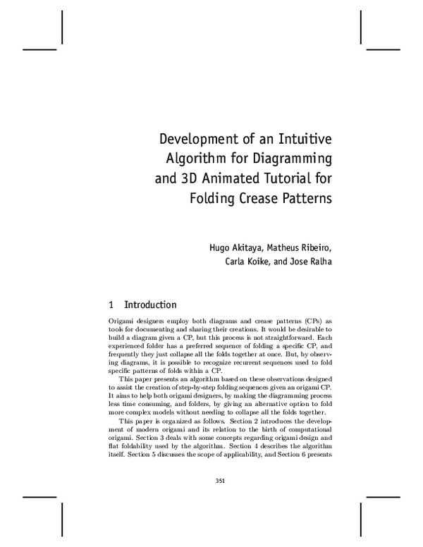 (PDF) Development of an Intuitive Algorithm for Diagramming and 3D ...
