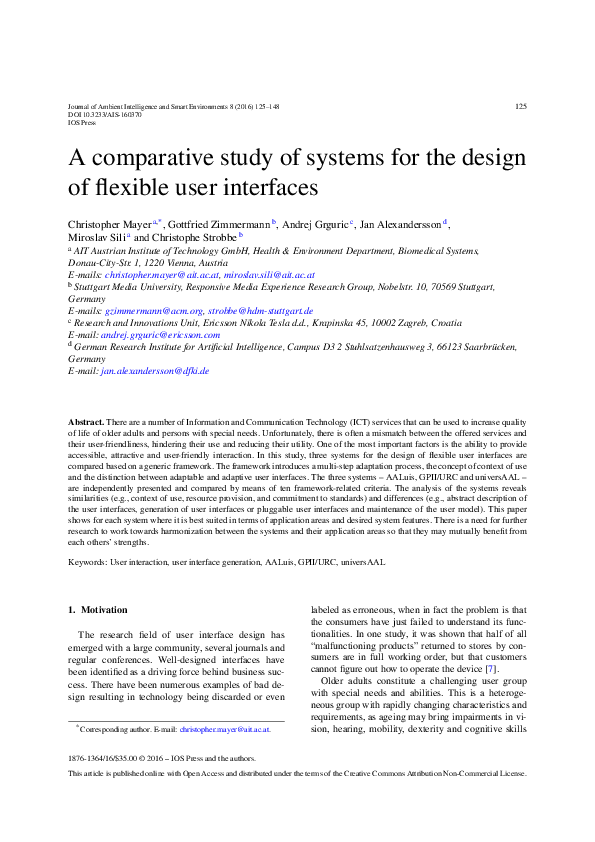 (PDF) A comparative study of systems for the design of flexible user ...