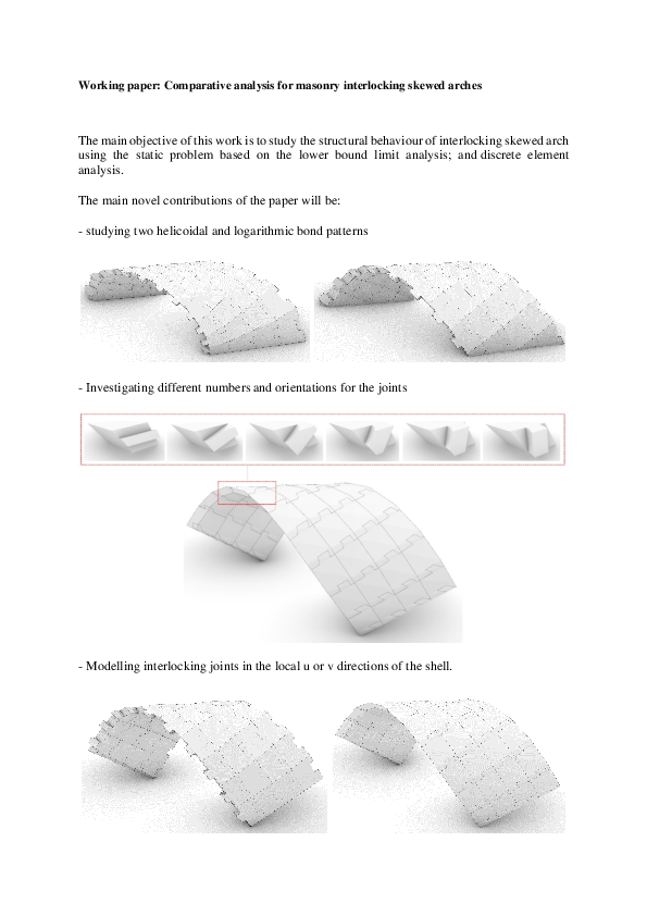 (PDF) Comparative analysis for masonry interlocking skewed arches