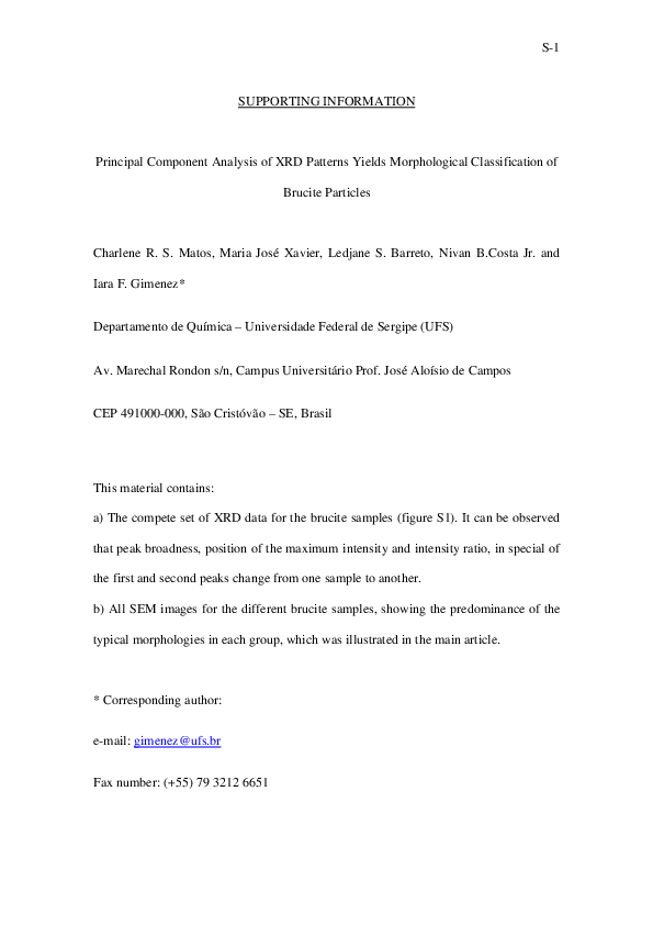 (PDF) Principal Component Analysis of X-ray Diffraction Patterns To ...